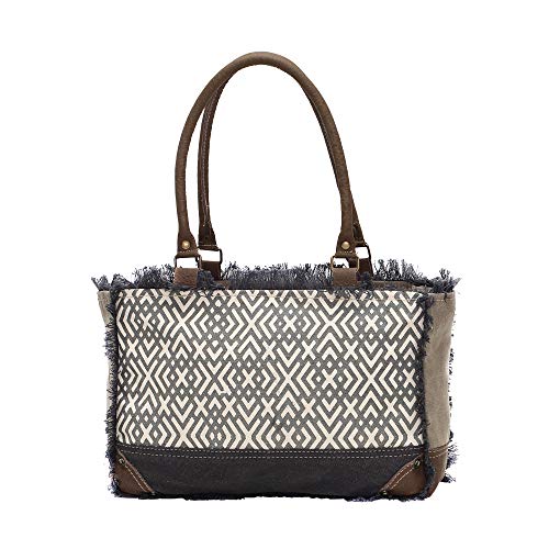 Myra Bag Sapphire Upcycled Canvas Handbag S-1322