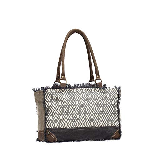 Myra Bag Sapphire Upcycled Canvas Handbag S-1322