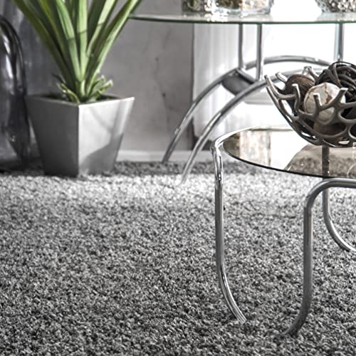 nuLOOM Marleen Contemporary Shag Area Rug, 4' x 6', Grey