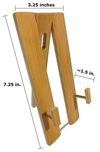 C&K Solutions Bamboo Tripod Folding Fan Stand Wall Mount; Sturdy Display Base; Large Japanese Hand Held Fan Holder