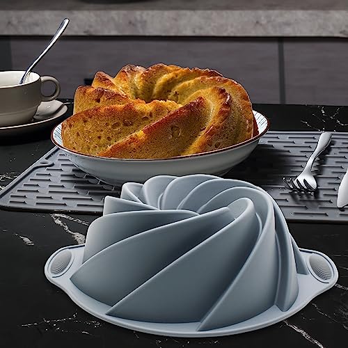 Tongjude 46 Piece Silicone Bakeware Set, Non-Stick Kitchen Oven Baking Pans, Silicone Cake Molds with Cake Pan, Chiffon Cake Pan, Donut Pan, Square Cake Pan and Loaf Pan