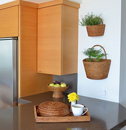 KOUBOO 1060074 La Jolla Wall Basket, Small, Honey Brown