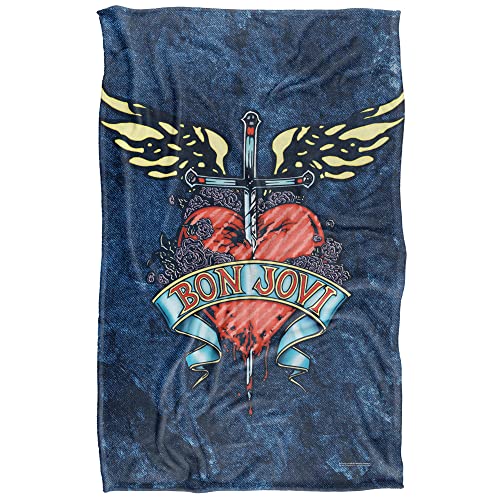 Bon Jovi Weathered Denim Silky Touch Super Soft Throw Blanket 36" x 58"