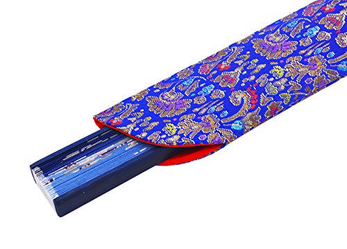 Amajiji® Charming Elegant Modern Woman Handmade Bamboo Silk 8.27" (21cm) Folding Pocket Purse Hand Fan (CZT-08)