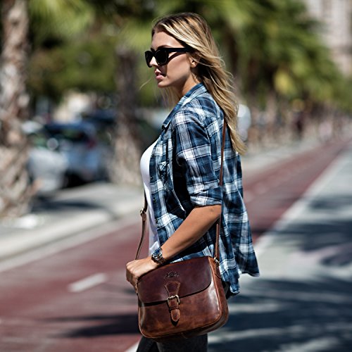 SID & VAIN shoulder bag & cross-body bag YALE tote bag handbag I Premium Leather top-handle bag leather bag woman brown
