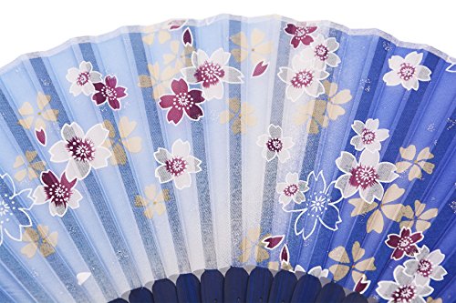 Amajiji® Charming Elegant Modern Woman Handmade Bamboo Silk 8.27" (21cm) Folding Pocket Purse Hand Fan (CZT-08)