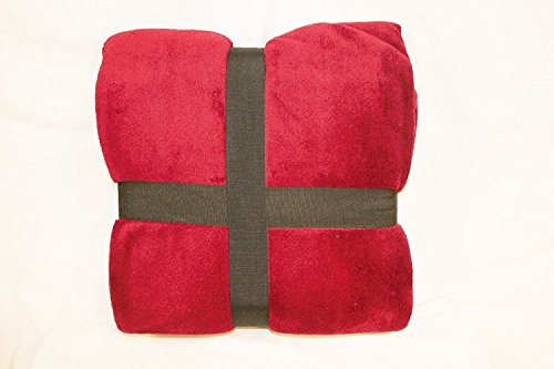 Elegant Comfort Ultra Super Soft Fleece Plush Luxury Blanket King/Cal King Burgundy