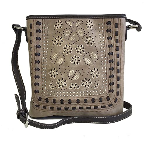 Concealed Carry Daisy Crossbody Purse - Tan