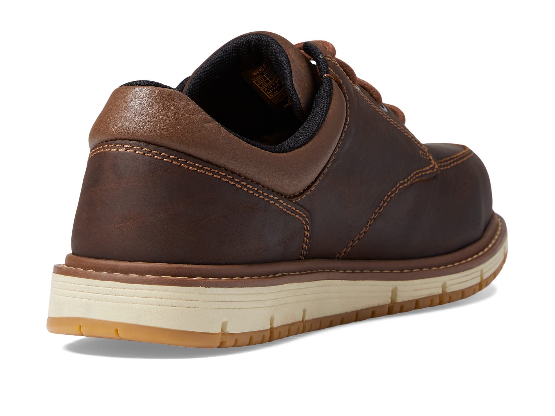 KEEN Utility Men's San Jose Oxford Low Alloy Toe Industrial Wedge Work Shoes, Gingerbread/Off White, 7.5 Wide