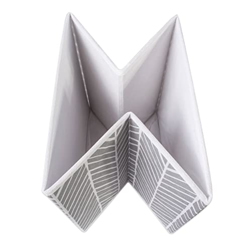 DII Non Woven Storage Collection Polyester Herringbone Bin, Small Set of 2, Gray, 2 Piece