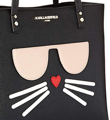 Karl Lagerfeld Paris womens Maybelle Tote Bag, Black/Gold, One Size US
