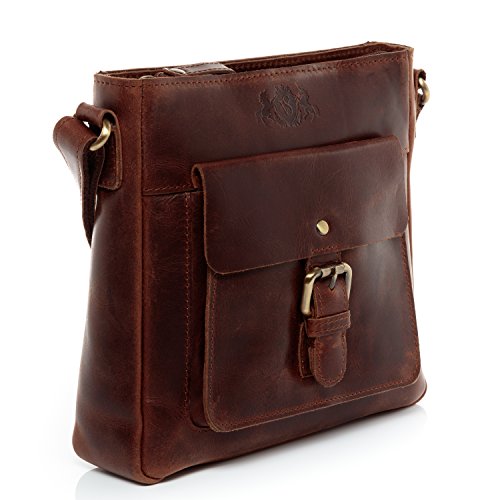 SID & VAIN shoulder bag & cross-body bag YALE small tote bag handbag I Premium Leather top-handle bag leather bag woman brown