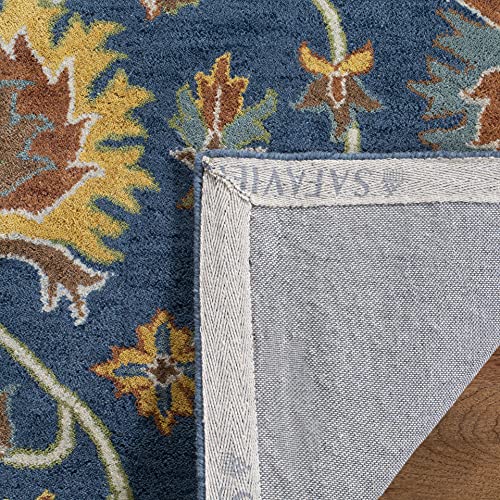 SAFAVIEH Heritage Collection 5' x 8' Navy HG654A Handmade Traditional Oriental Premium Wool Area Rug