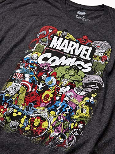 Marvel mens Marvel Men's Avengers Comics Crew T-shirt T Shirt, Charcoal Heather, Large US