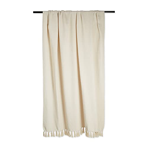DII Global, Fields of Diamond Woven Throw, 50x60, Natural