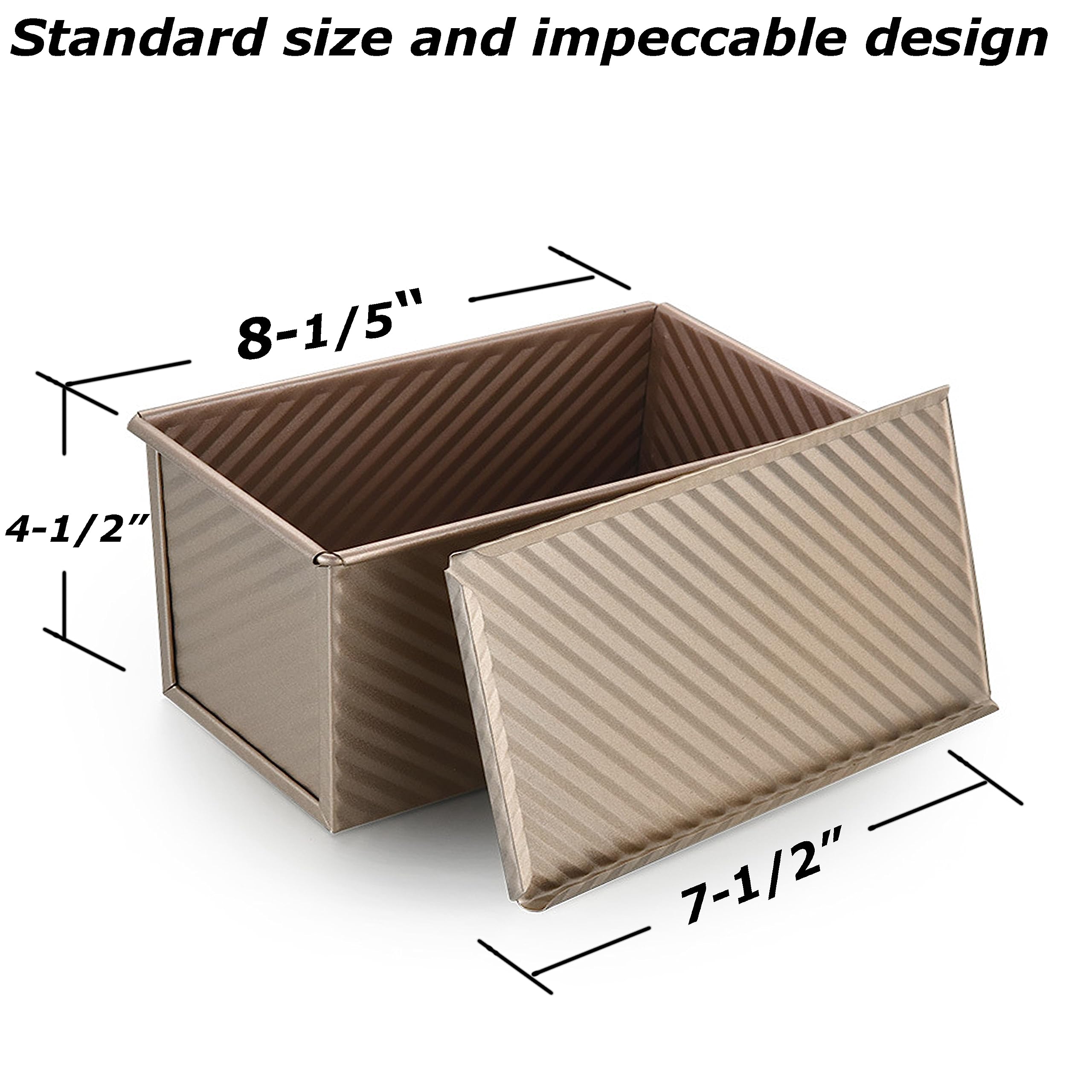 Star Bread Pan Non-stick Toast Mold for Oven Baking, Steel Hotdog-shaped Cake Pan Baking Mold for Home and Kitchen (Loaf Pan, Set of 2)