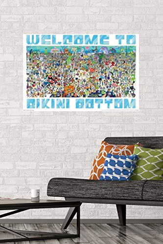 Trends International Nickelodeon Spongebob - Every Character Ever 19 Wall Poster, 22.375" x 34", Unframed Version