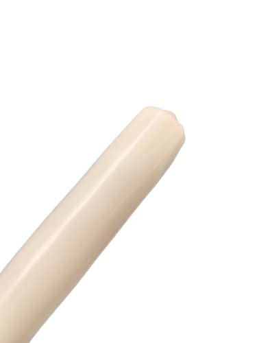 D'light Online 10" Elegant Cream Ivory Taper Premium Quality Candles, Hand-Dipped, Dripless, Smokeless and Unwrapped Bulk Pack for Events - Set of 12 (10 Inch, Ivory)