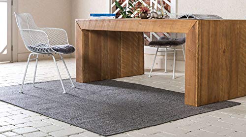 Unique Loom Modern Collection Distressed, Stripes, Helix, Vintage, Indoor and Outdoor Area Rug, 6 ft x 9 ft, Gray/Light Gray