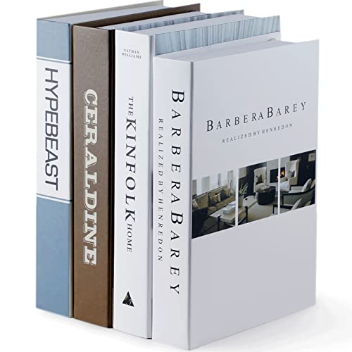 Outgeek 4PCS Book for Decoration Fake Book Creative Fashion Decorative Book False Book for Home Office Bar Hollowed Out Decorative Faux Books for Decoration