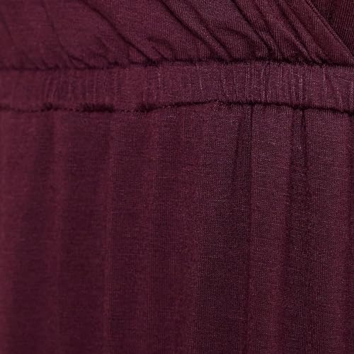 Amazon Essentials Women's Waisted Maxi Dress (Available in Plus Size), Burgundy, 3X