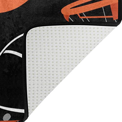 ZZAEO Area Rug 60 x 39 inch Home Decoration Floor Mat for Living Room Bedroom (Play Basketball)