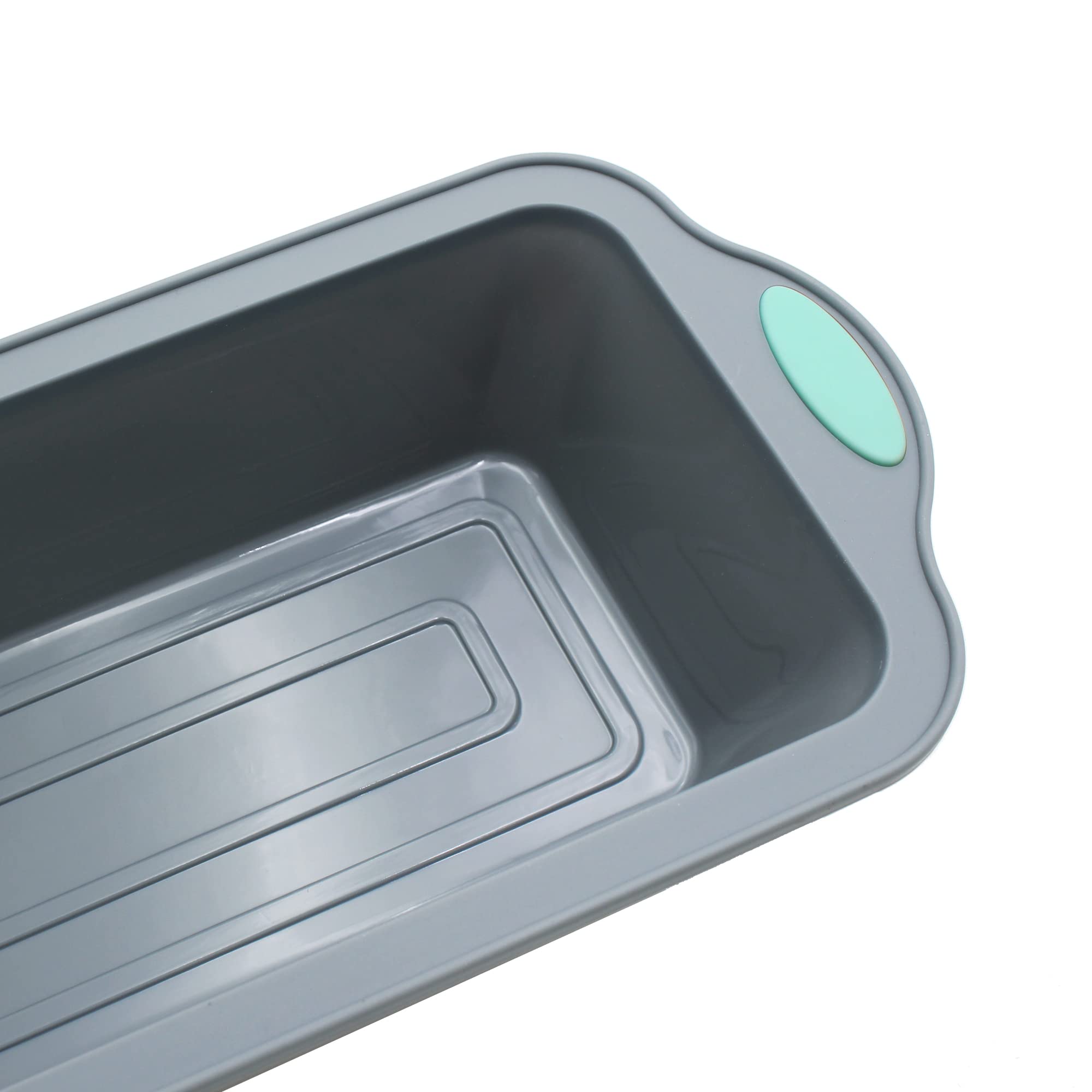 To encounter 9 Inch Silicone Bread and Loaf Pan, 2 Pack Food Grade Nonstick Silicone Molds for Baking Banana Bread, Meat Loaf, Pound Cake, with Metal Reinforced Frame More Strength