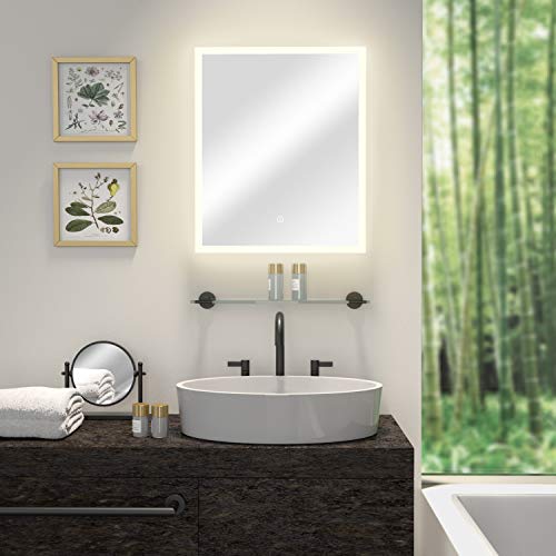 Gatco 4636MX Glam Glass Shelf, 20 Inch, Matte Black