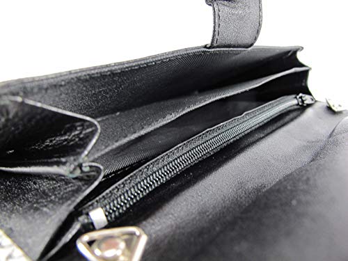 PELGIO Genuine Cobra Snake Skin with Head Leather Women's Trifold Clutch Wallet Purse Natural