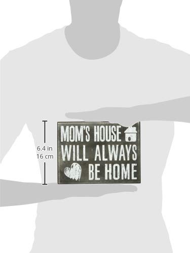 JennyGems Mom's House Will Always Be Home Wooden Sign, Mom Table Decor and Wall Hanging, Gifts for Moms, Made in USA
