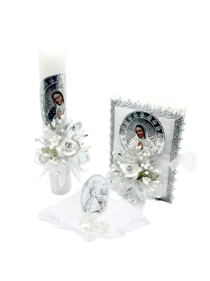 First Communion Candle Lady of Guadalupe Image