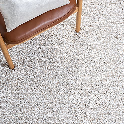SAFAVIEH Ultimate Shag Collection 8' x 10' Sand / Ivory SGU211C Handmade Solid 1.6-inch Thick Area Rug