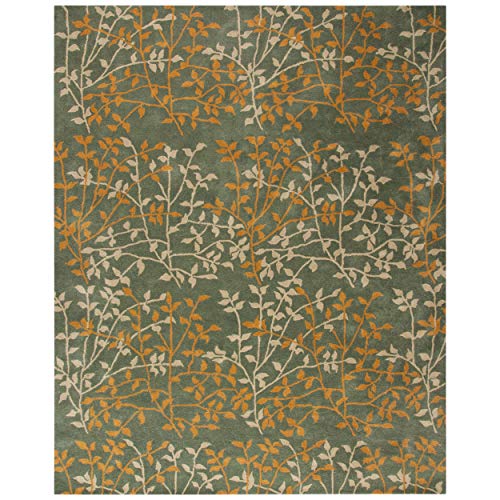 SAFAVIEH Soho Collection 7'6" x 9'6" Light Brown/Multi SOH733D Handmade Premium Wool & Viscose Area Rug