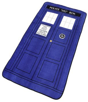 Doctor Who Tardis Large Throw Blanket - Largest & Newest & Softest Throw Blanket 50"x89" (Silk Touch not Micro Fleece)