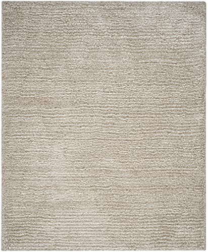 SAFAVIEH Ultimate Shag Collection 8' x 10' Sand / Ivory SGU211C Handmade Solid 1.6-inch Thick Area Rug