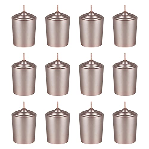 Mega Candles 12 pcs Unscented Rose Gold Votive Candle, Hand Poured Wax Candles 15 Hours 1.5 Inch x 2.25 Inch, Home Décor, Wedding Receptions, Baby Showers, Birthdays, Celebrations, Party Favors & More