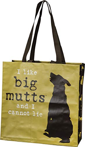 Primitives by Kathy I Like Big Mutts And I Cannot Lie Market Tote Bag 15.50" x 15.25" x 6"