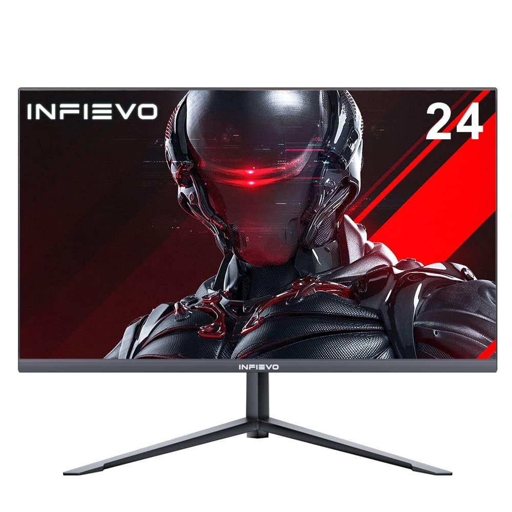 INFIEVO Gaming Monitor 24 Inch FHD 1080P Computer Monitor 165Hz VA 1ms Built-in Speakers, FreeSync, Ultra-Thin PC Monitor, VESA Compatible, Tilt Adjustable, Eye Care Technology, HDMI/DP