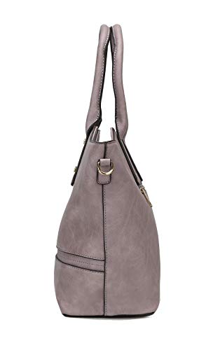 Mia K Collection Crossbody Bags for Women Purses and Handbags, Shoulder Strap, PU Leather Top-Handle Satchel Tote Cognac