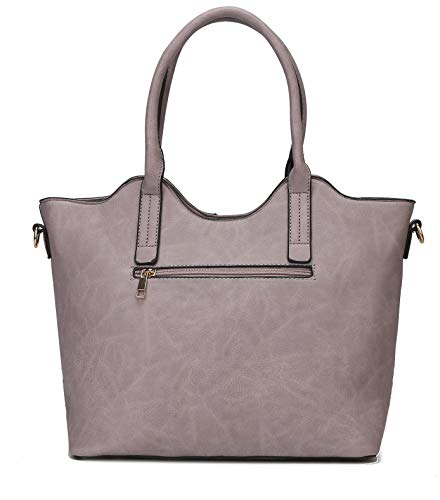 Mia K Collection Crossbody Bags for Women Purses and Handbags, Shoulder Strap, PU Leather Top-Handle Satchel Tote Cognac