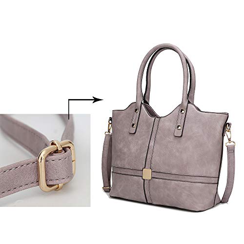 Mia K Collection Crossbody Bags for Women Purses and Handbags, Shoulder Strap, PU Leather Top-Handle Satchel Tote Cognac