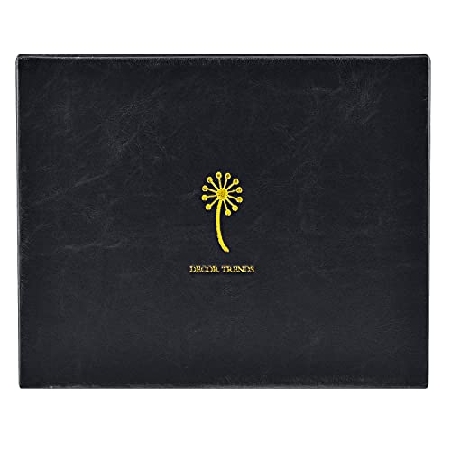 Decor Trends Leather Valet Tray for Men Decorative Catchall Tray Vanity Dresser Tray Nightstand Organizer Dump Tray for Keys Watches Phone Glasses,Black Leather