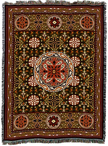 Pure Country Weavers Gothic Medallion Blanket - Patterns Gift Tapestry Throw Woven from Cotton - Made in The USA (72x54)