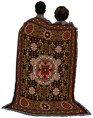 Pure Country Weavers Gothic Medallion Blanket - Patterns Gift Tapestry Throw Woven from Cotton - Made in The USA (72x54)