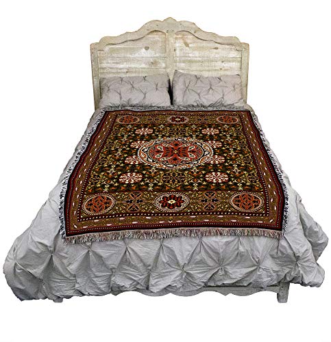 Pure Country Weavers Gothic Medallion Blanket - Patterns Gift Tapestry Throw Woven from Cotton - Made in The USA (72x54)