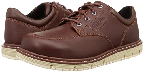 KEEN Utility Men's San Jose Oxford Low Soft Toe Industrial Wedge Work Shoes, Gingerbread/Off White, 11 Wide