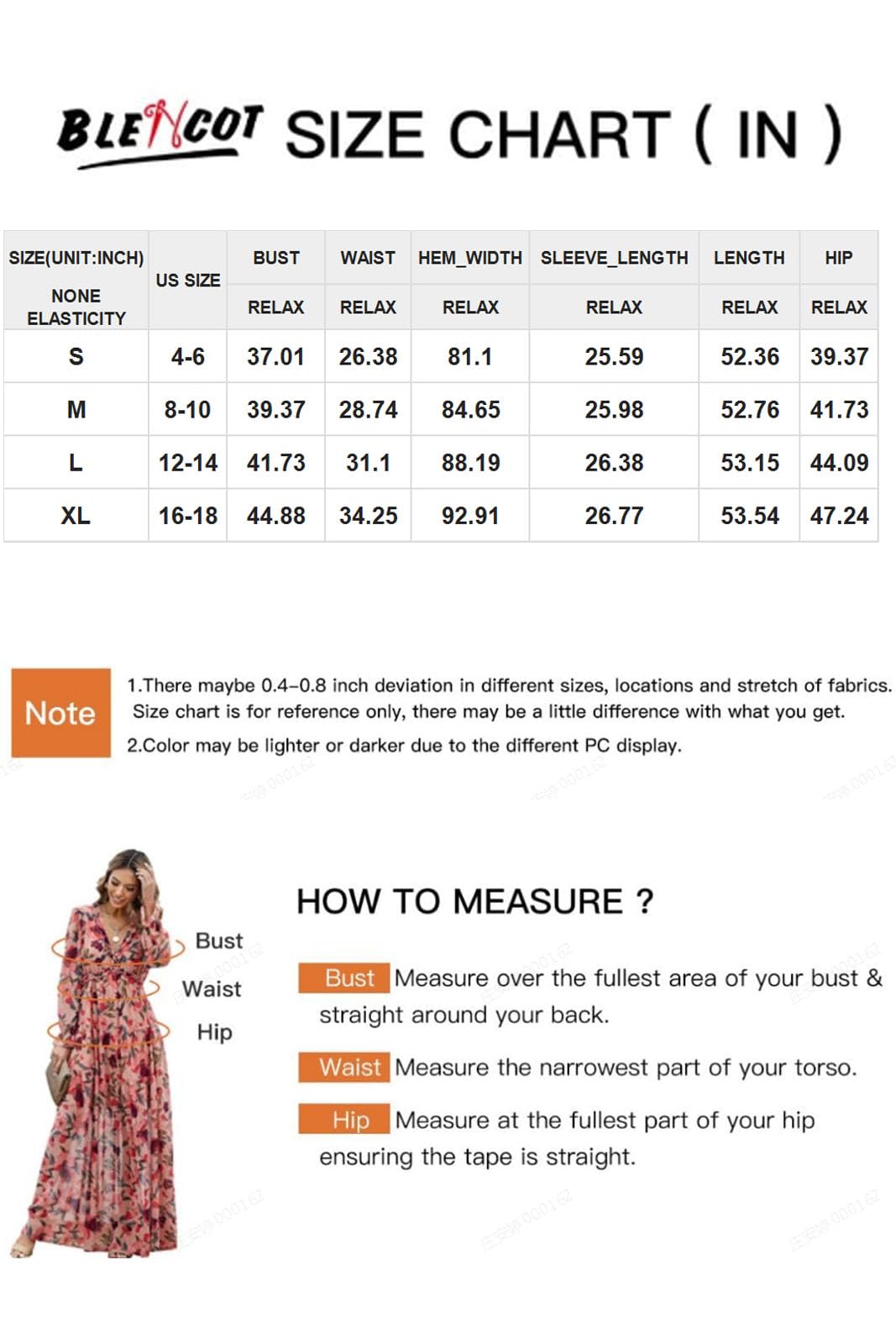 BLENCOT Womens Casual Floral Deep V Neck Long Sleeve Long Evening Dress Cocktail Party Maxi Wedding Dresses Floral Pattern Red Large