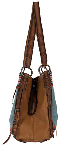 STS Ranchwear Saltillo Tote Light Blue/Orange/Pink One Size