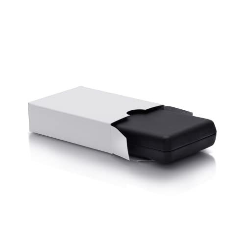 Noble Pop the Question Ring Box - Flat & Slim Engagement Ring Box for Proposal or Special Occasion with Surprise Element (Black)