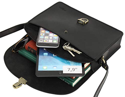 Gusti Handbag Leather - Zoey Shoulder bag Satchel Handbags Leather bag Ladies Vintage Black Leather true leather